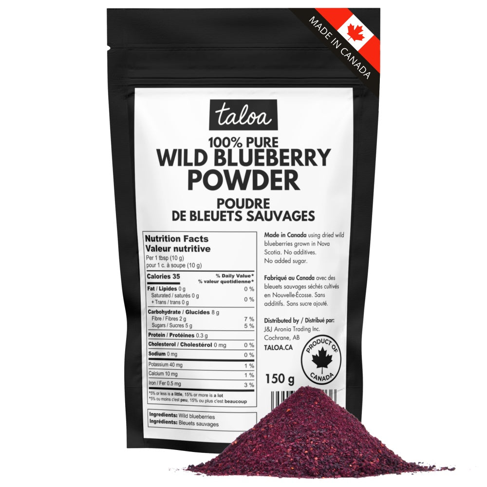 Wild Blueberry Powder 150 g - Made in Canada – J&J Aronia